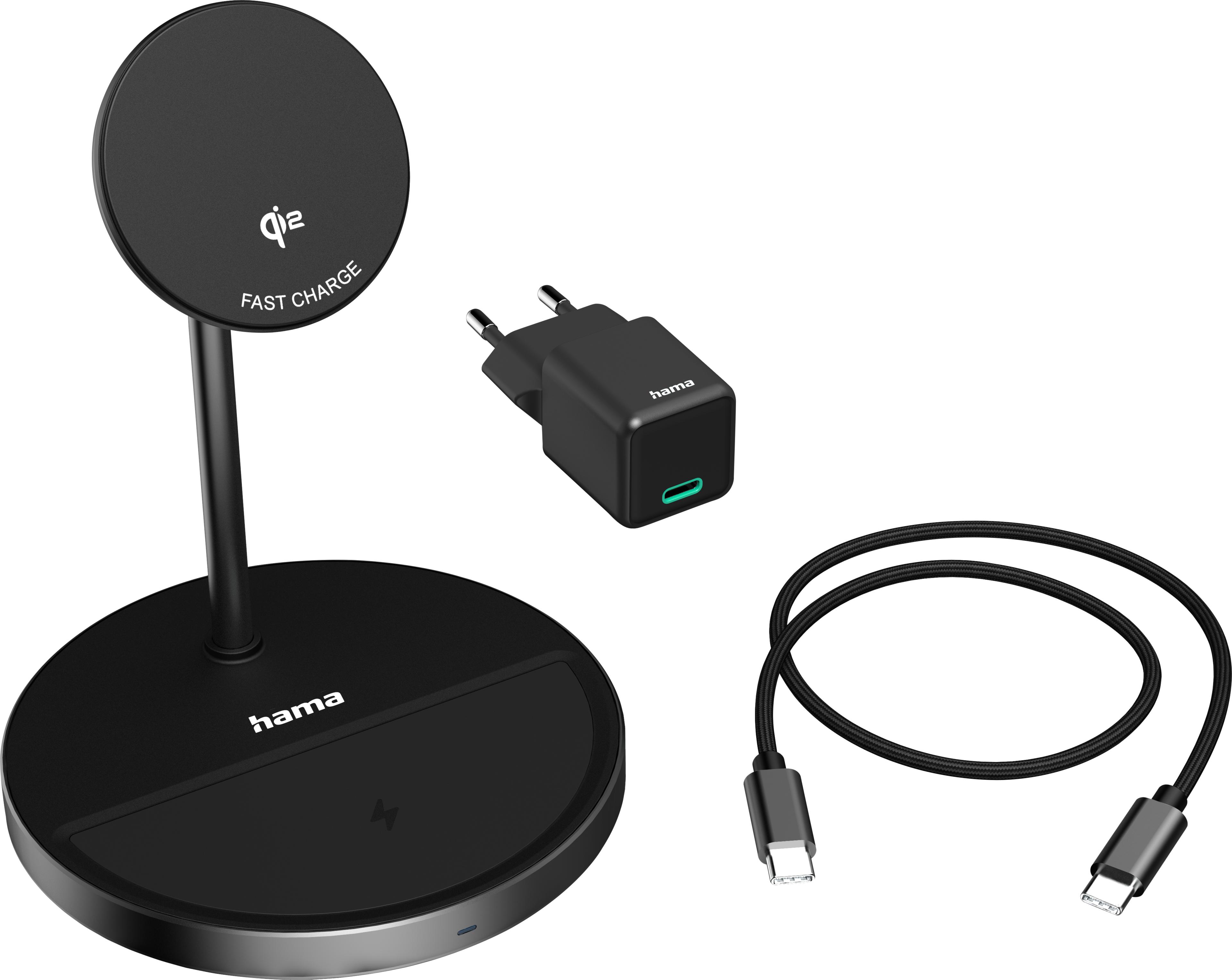 Buy Hama 2-in-1 Qi2 Charger (00201738)