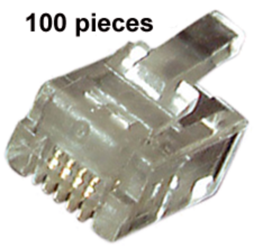 RJ12 (6p6c) Modular Plugs, 100 pcs. (37513.1-100) kopen