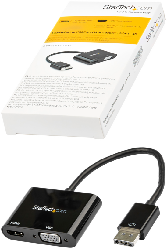StarTech DisplayPort - HDMI/VGA Adapter (DP2VGAHD20) kaufen StarTech DisplayPort - HDMI/VGA Adapter (DP2VGAHD20) kaufen