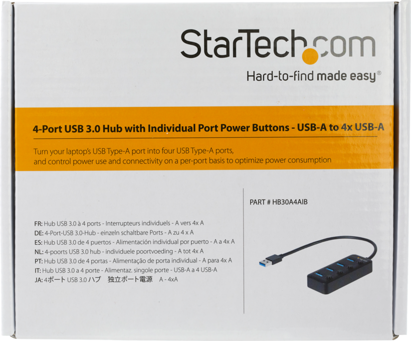 StarTech USB Hub 3.0 4-Port Schalter (HB30A4AIB) kaufen StarTech USB Hub 3.0 4-Port Schalter (HB30A4AIB) kaufen