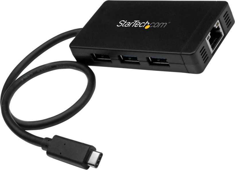 Buy StarTech USB Hub 3.0 3-port + Gb Ethern. (HB30C3A1GE)