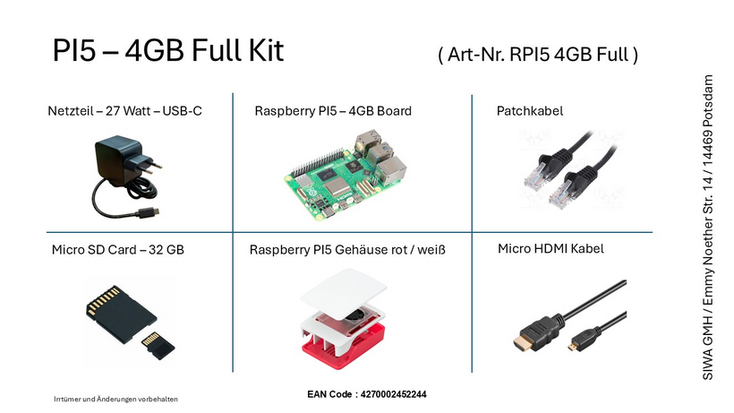 Buy Raspberry Pi 5 4GB Single Board PC Kit (RPI5-4GB-FULL)