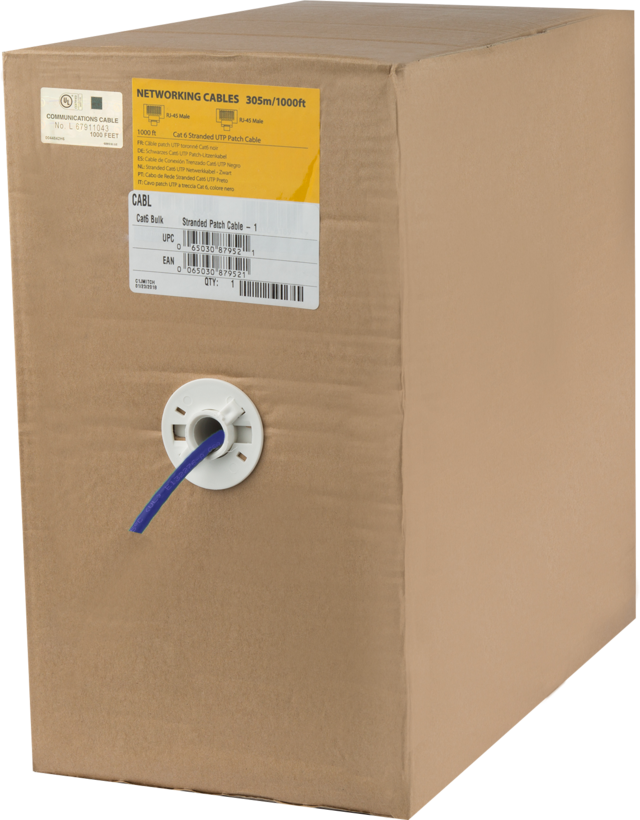 Buy Data Cable Cat6 Flexible U/UTP 300m Box (WIRC6PATBLRL)