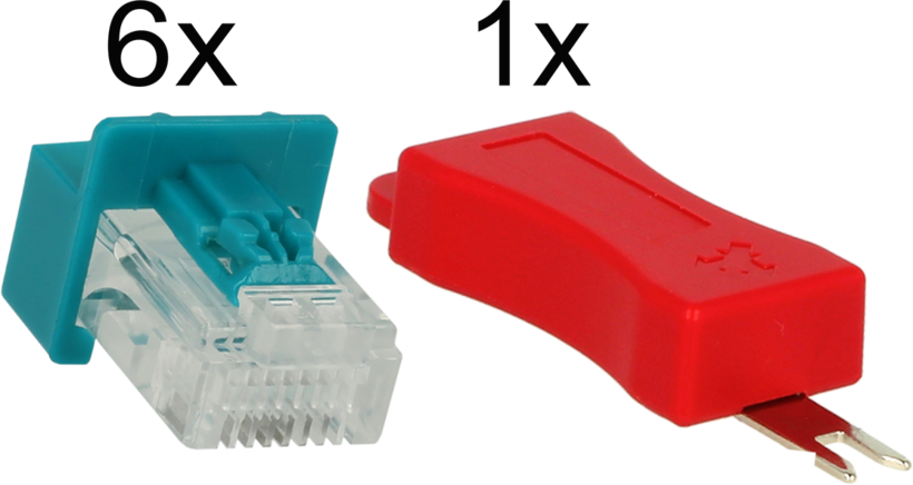 Buy Delock RJ45 Port Blocker 6x/1x Key (86425)