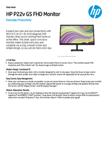 Buy HP P22v G5 FHD Monitor (64V81AA#ABB)